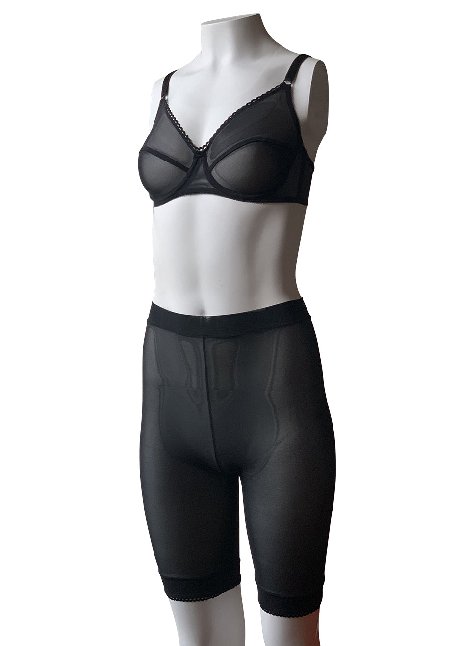 Sheer French Tulle Bike Length Briefs in Neutrals & Skin Tones – DEBORAH MARQUIT